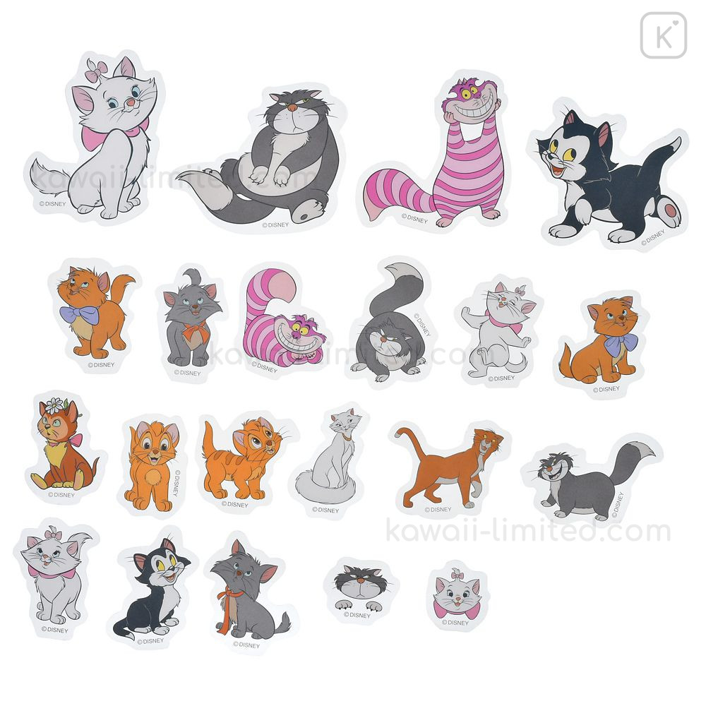Japan Disney Store Clear Sticker Collection - Cheshire Cat & Marie ...