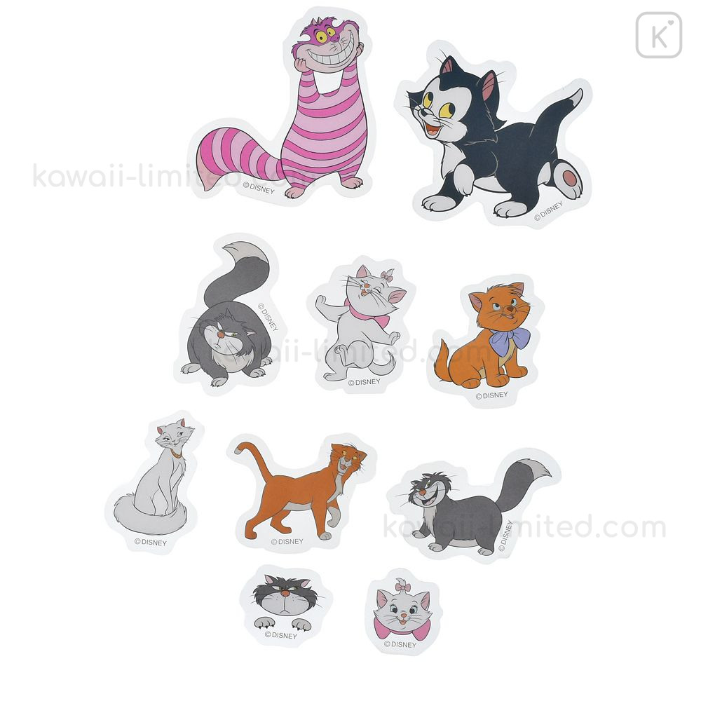 Japan Disney Store Clear Sticker Collection - Cheshire Cat & Marie ...