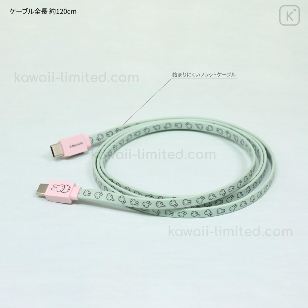Japan Miffy PD60W USB Type-C Sync & Power Cable - Miffy | Kawaii Limited