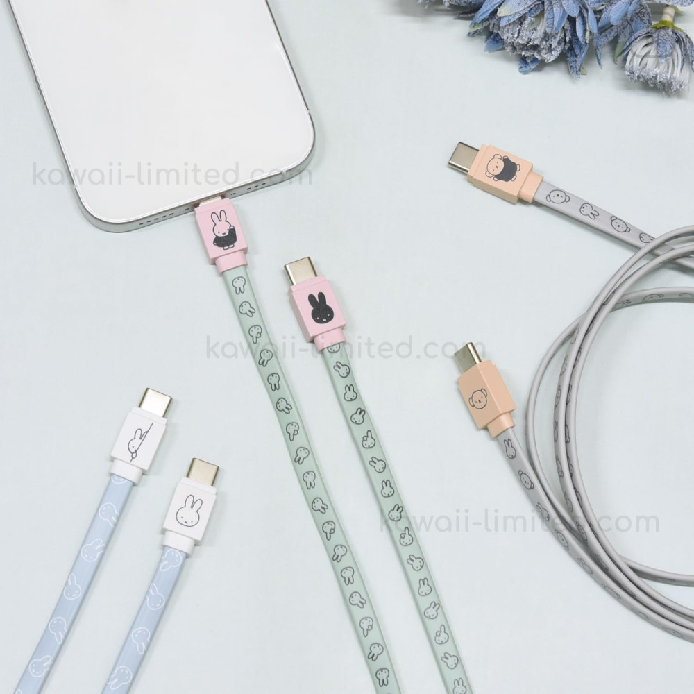Japan Miffy PD60W USB Type-C Sync & Power Cable - Miffy | Kawaii Limited