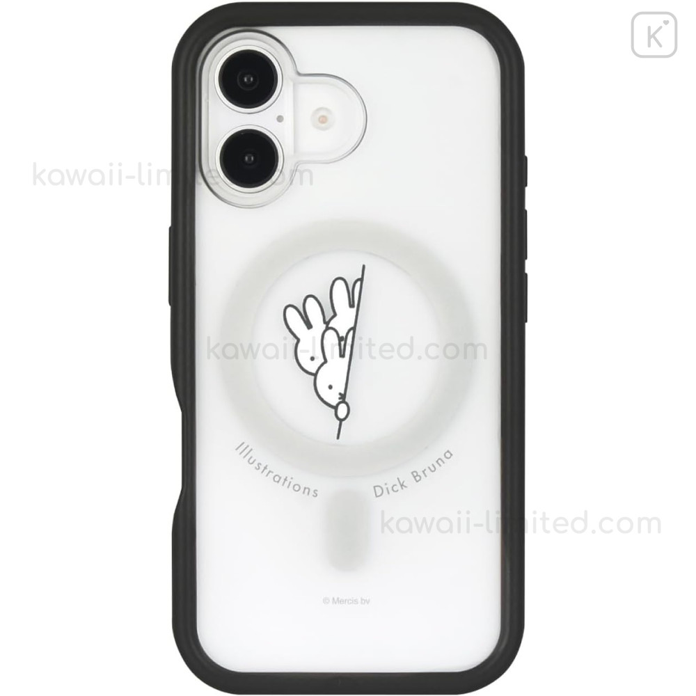 Japan Miffy Plump Frame iPhone 16 Case with MagSafe - Hiding | Kawaii ...