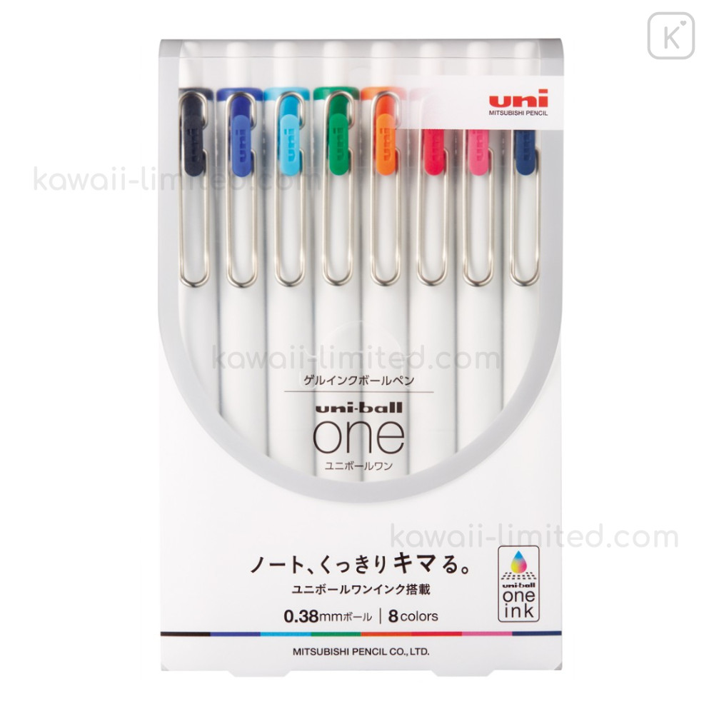 Japan Uni-ball One Gel Pen Set - 8 Colors | Kawaii Limited