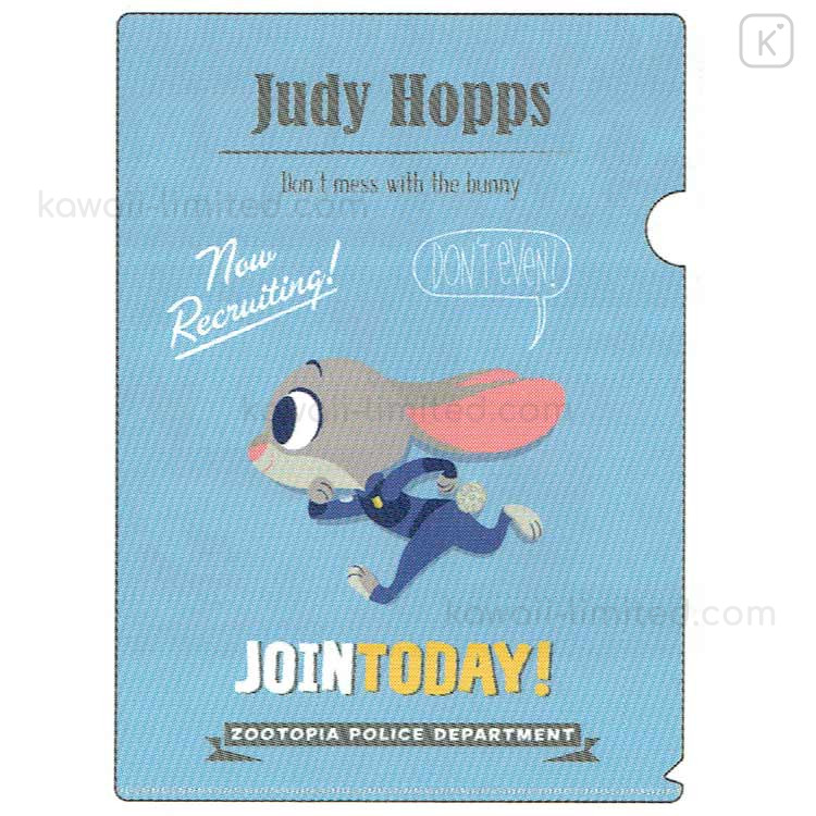 Japan Disney A4 Clear File Folder - Zootopia : Judy Hopps | Kawaii Limited