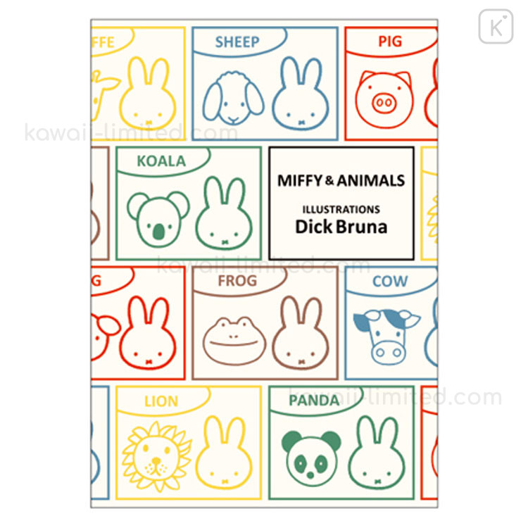 Japan Miffy Postcard - Miffy&Animals Colorful | Kawaii Limited