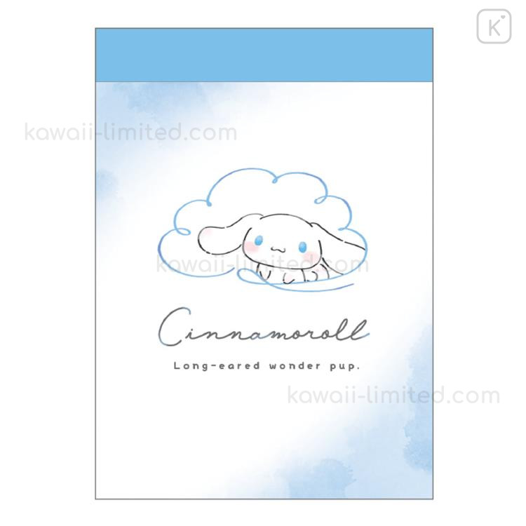 Japan Sanrio Mini Notepad - Cinnamoroll : Watercolor Cloud Drawing ...