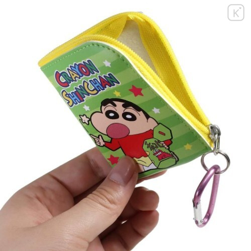 Japan Crayon Shin-chan Mini Pouch Key Bag with Hook - Green | Kawaii ...