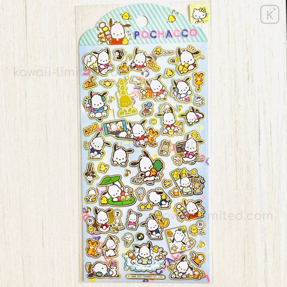 Hello Kitty Stickers Pochacco Face Svg, Sanrio Characters Svg, Cartoon ...