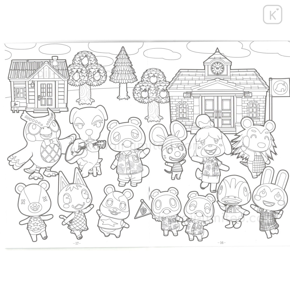 animal crossing coloring book