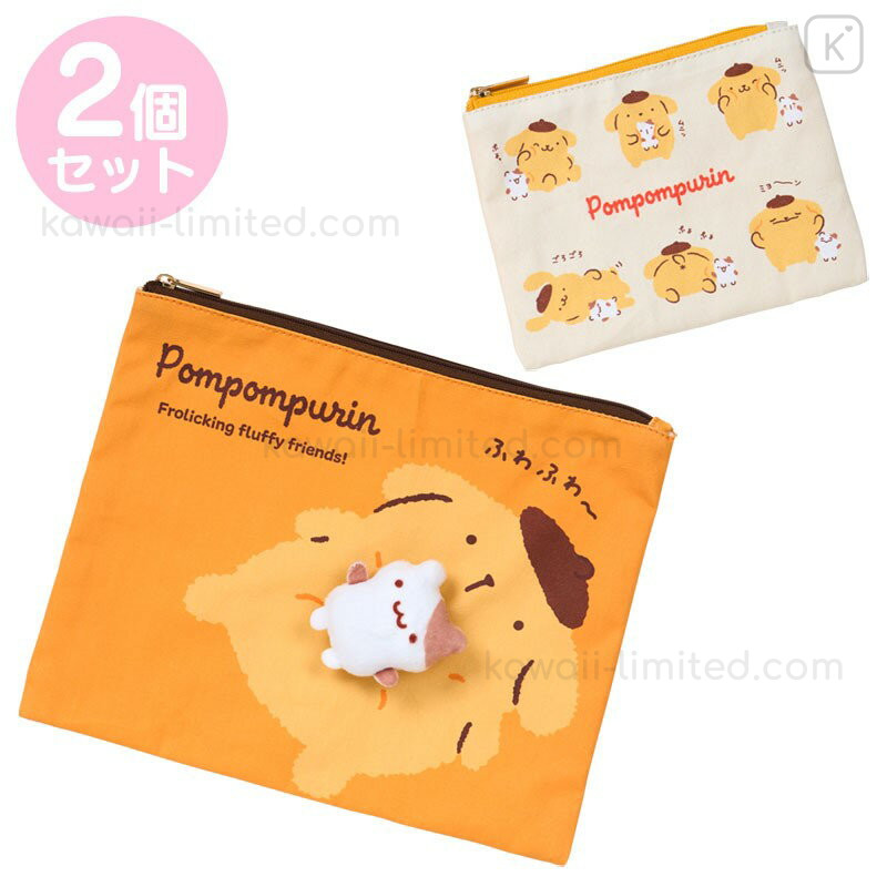 Japan Sanrio Original Flat Pouch Set - Pompompurin : Muffin Friendly ...