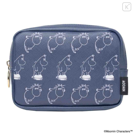 Japan Moomin Vertical Cosmetic Pouch - Moomintroll : Angry Blue Repeat ...