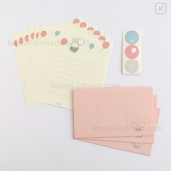 Japan Miffy Letter Envelope Set - Miffy : Color Shape Balloon | Kawaii Limited