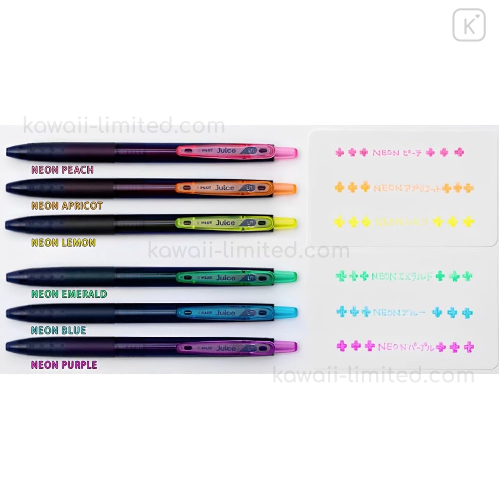Japan Pilot Juice Gel Pen Set - Neon Color | Kawaii Limited