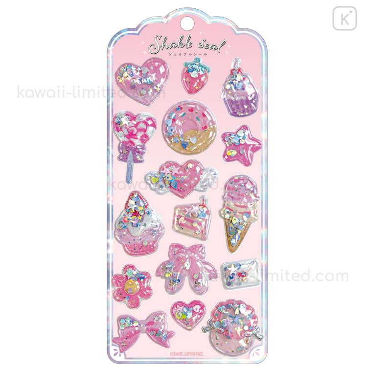 Japan Shake Shake Capsule Seal Sticker - Sweets Pink 3D | Kawaii Limited
