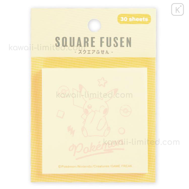 Japan Pokemon Square Fusen Sticky Notes - Pikachu : Color | Kawaii Limited