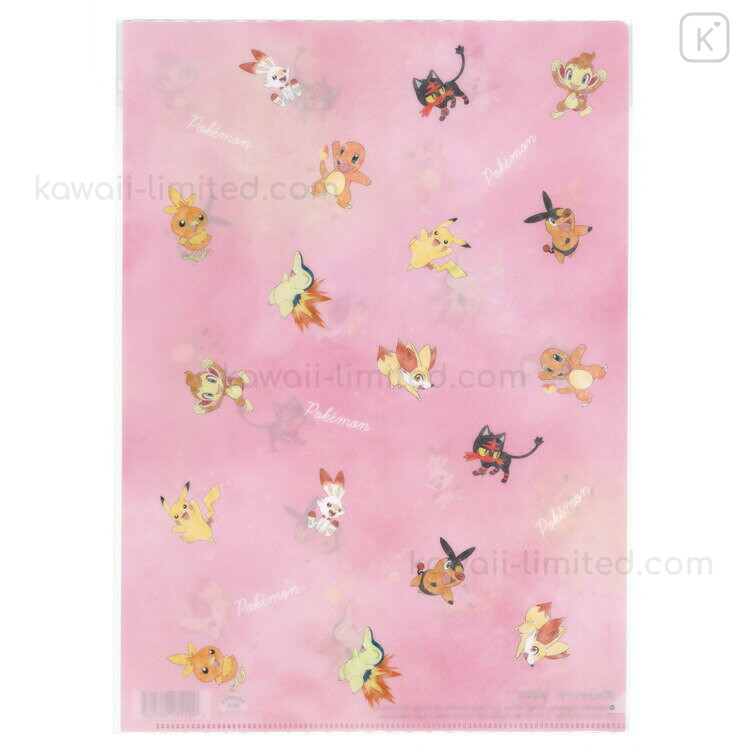 Japan Pokemon A4 Clear File Folder - Pikachu : Fire Type Pink | Kawaii ...
