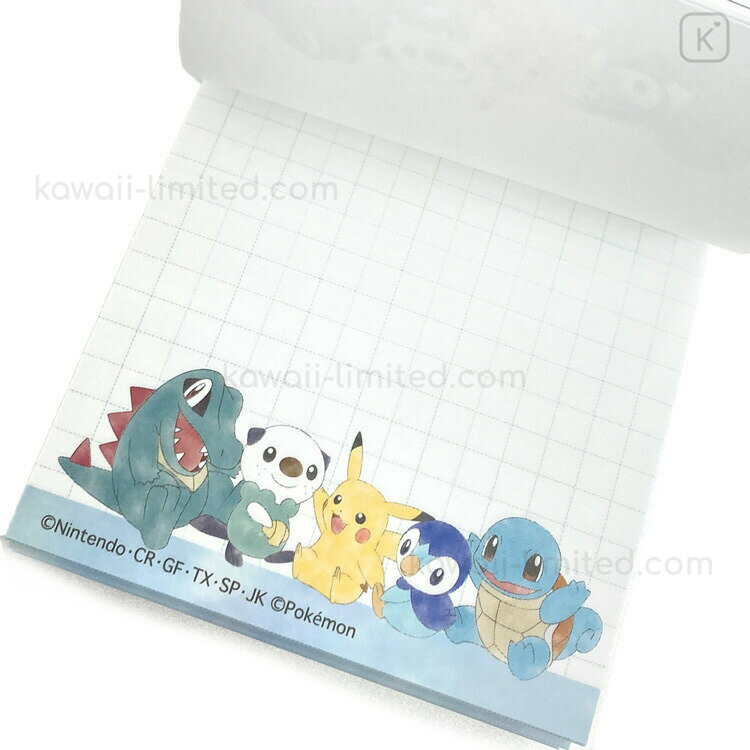 Japan Pokemon Square Memo Pad - Pikachu : Water Type | Kawaii Limited
