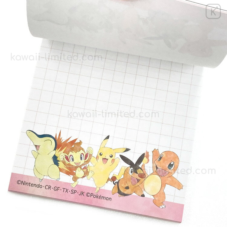 Japan Pokemon Square Memo Pad - Pikachu : Fire Type | Kawaii Limited