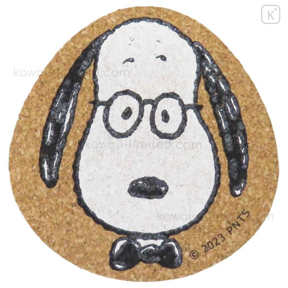 Japan Peanuts Cork Coaster - Snoopy : Joe Preppy Colorful | Kawaii Limited
