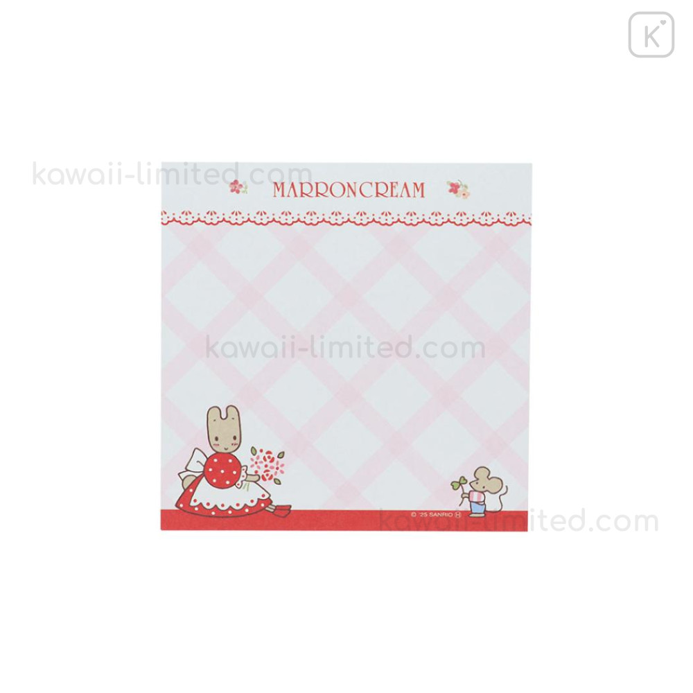 Japan Sanrio Square Memo - Marron Cream : Vintage Retro White | Kawaii ...