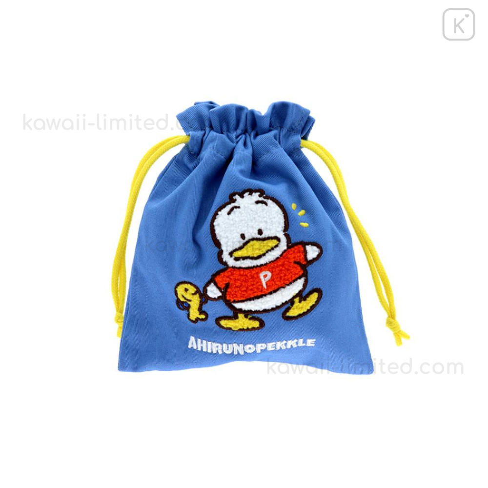 Japan Sanrio Embroidered Drawstring Bag - Pekkle : Vintage Retro ...