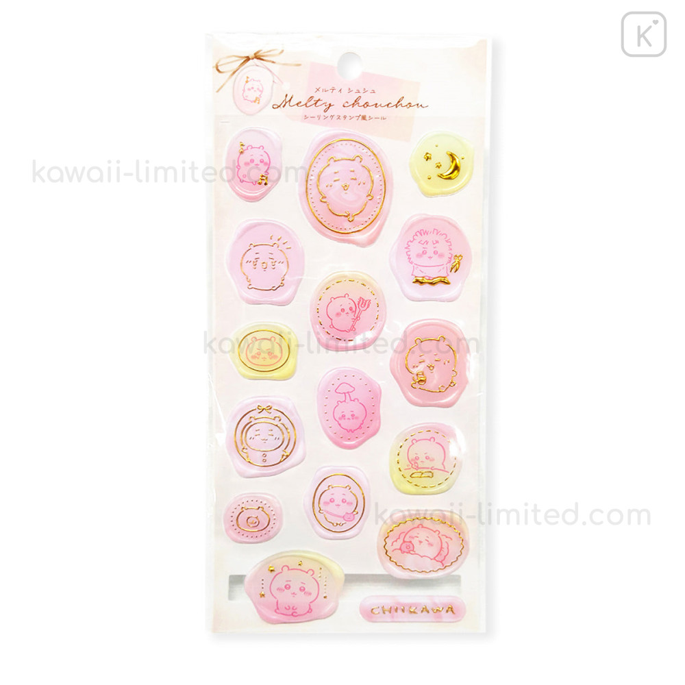 Japan Chiikawa Wax Style Seal Sticker - Chiikawa : Watercolor Gold Foil ...
