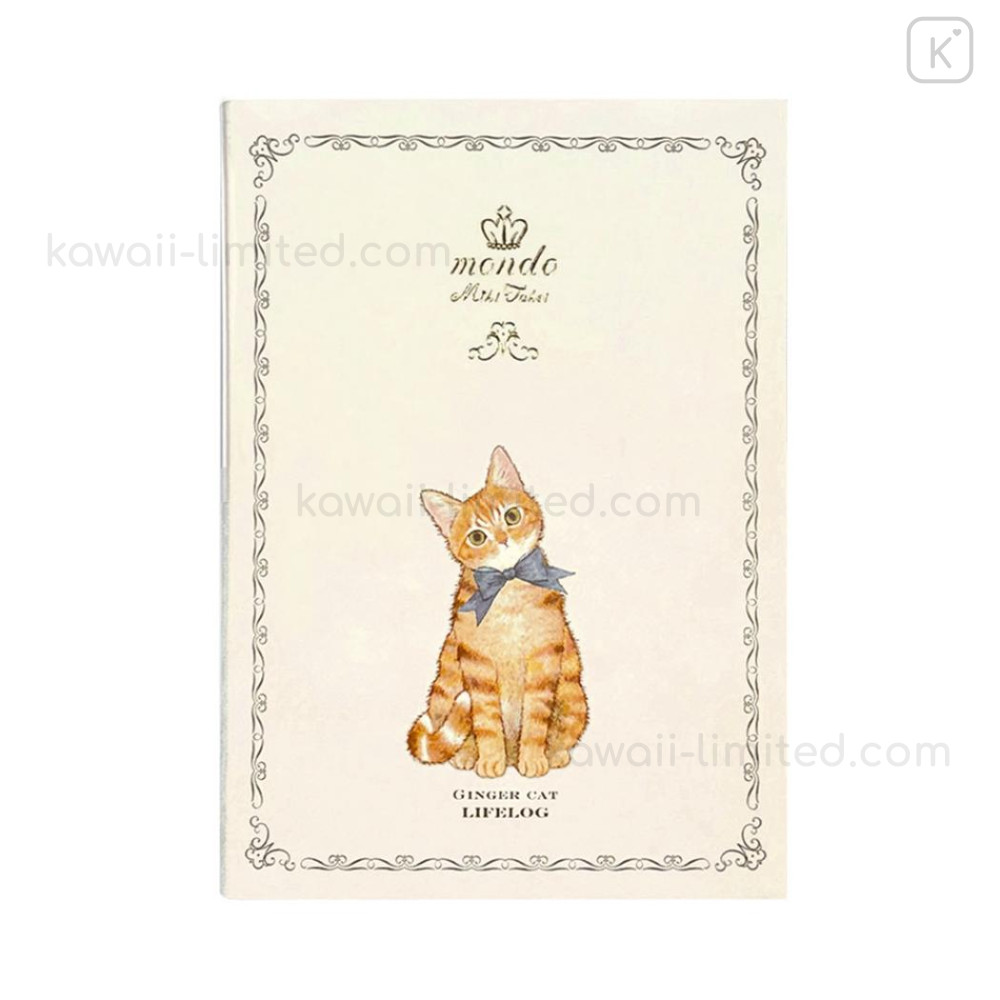 Japan Mikko Illustrations B7 Monthly Diary - Cat Yellow | Kawaii Limited
