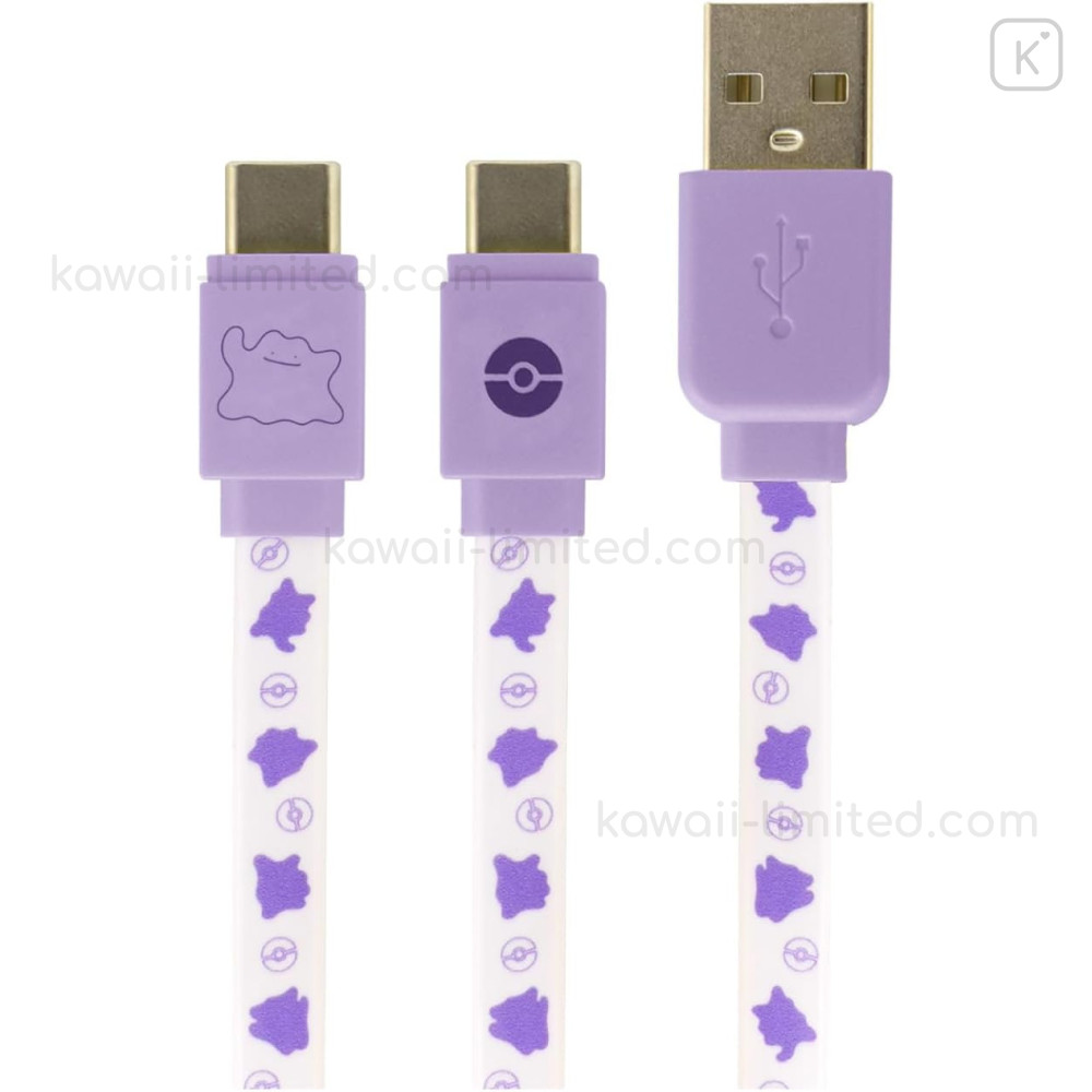 Japan Pokemon USB to Type-C Sync & Power Cable - Ditto | Kawaii Limited