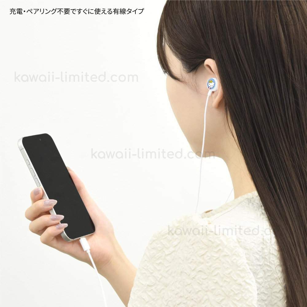 Japan Sanrio USB Type-C Stereo Earbuds with Remote Control Microphone ...