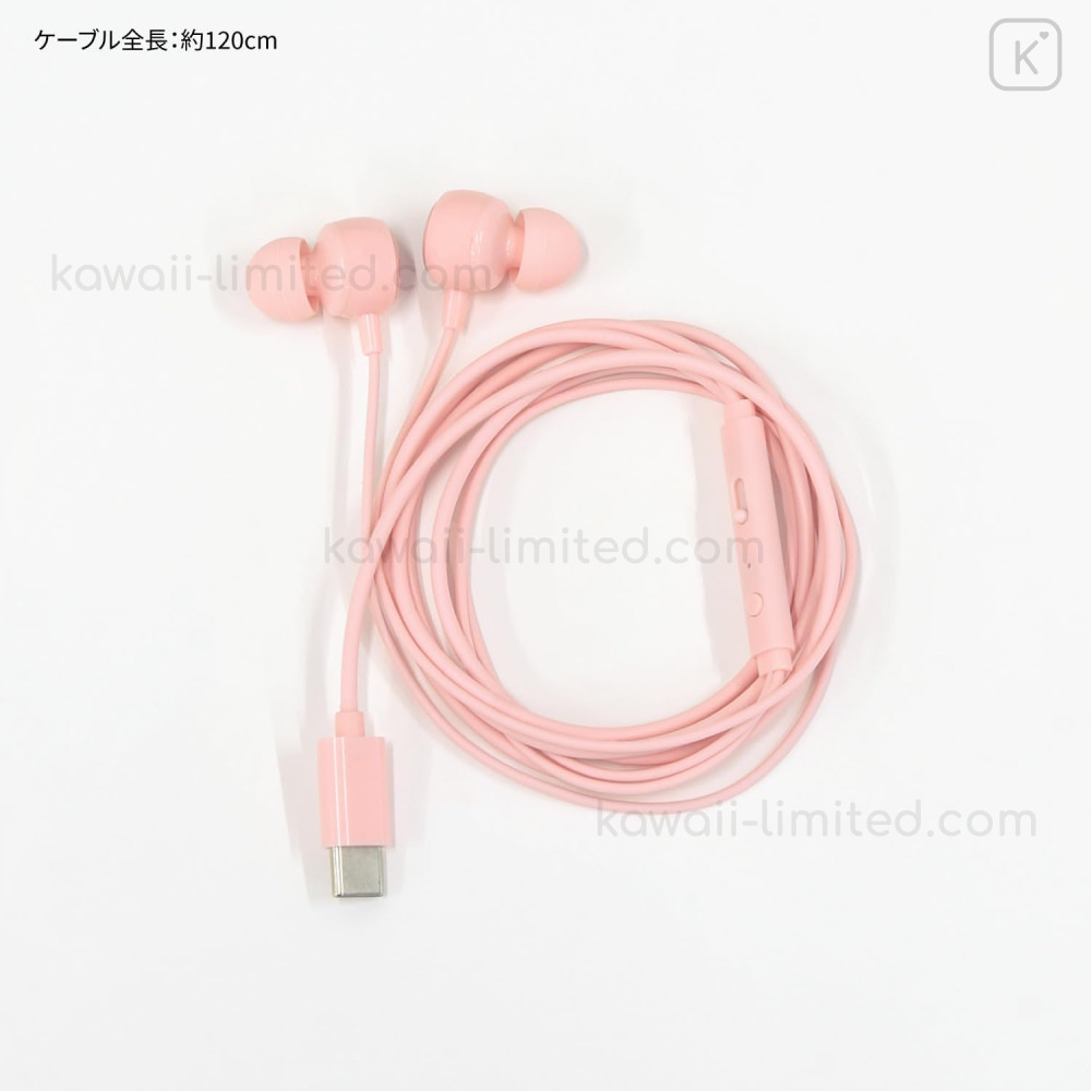 Japan Sanrio USB Type-C Stereo Earbuds with Remote Control Microphone ...