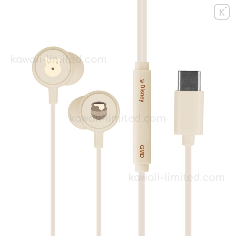Japan Disney USB Type-C Stereo Earbuds with Remote Control Microphone ...