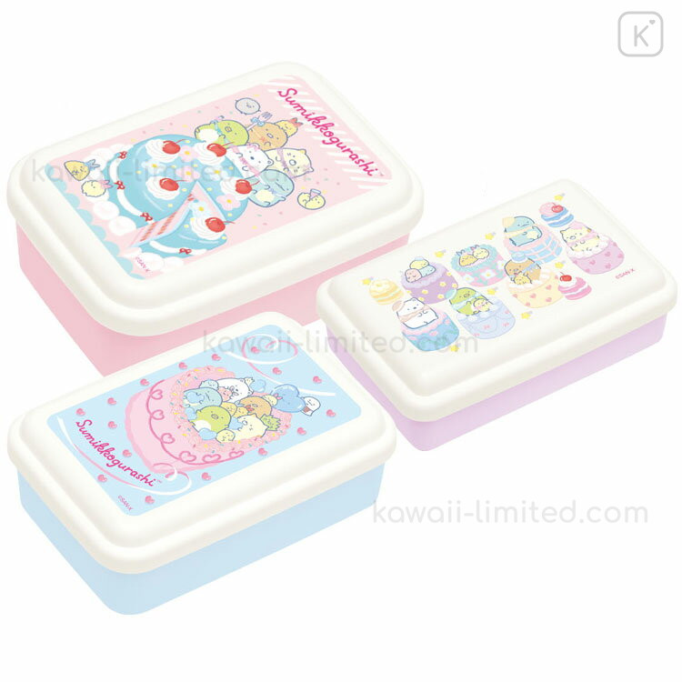 Japan San-X Nesting Food Storage Container Set - Sumikko Gurashi ...