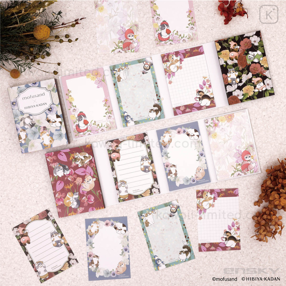 Japan Mofusand Hibiya Kadan Flip Memo Pad - Flora Cat Winter | Kawaii ...
