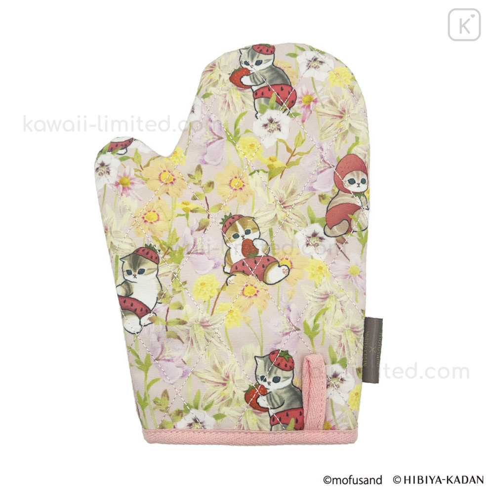 Japan Mofusand Hibiya Kadan Pot Holder - Flora Cat Strawberry Pink ...