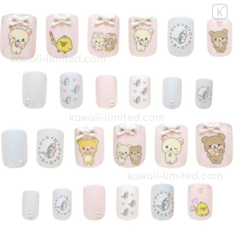 Japan San-X Nail Tips - Rilakkuma : Makeup Rilakkuma | Kawaii Limited
