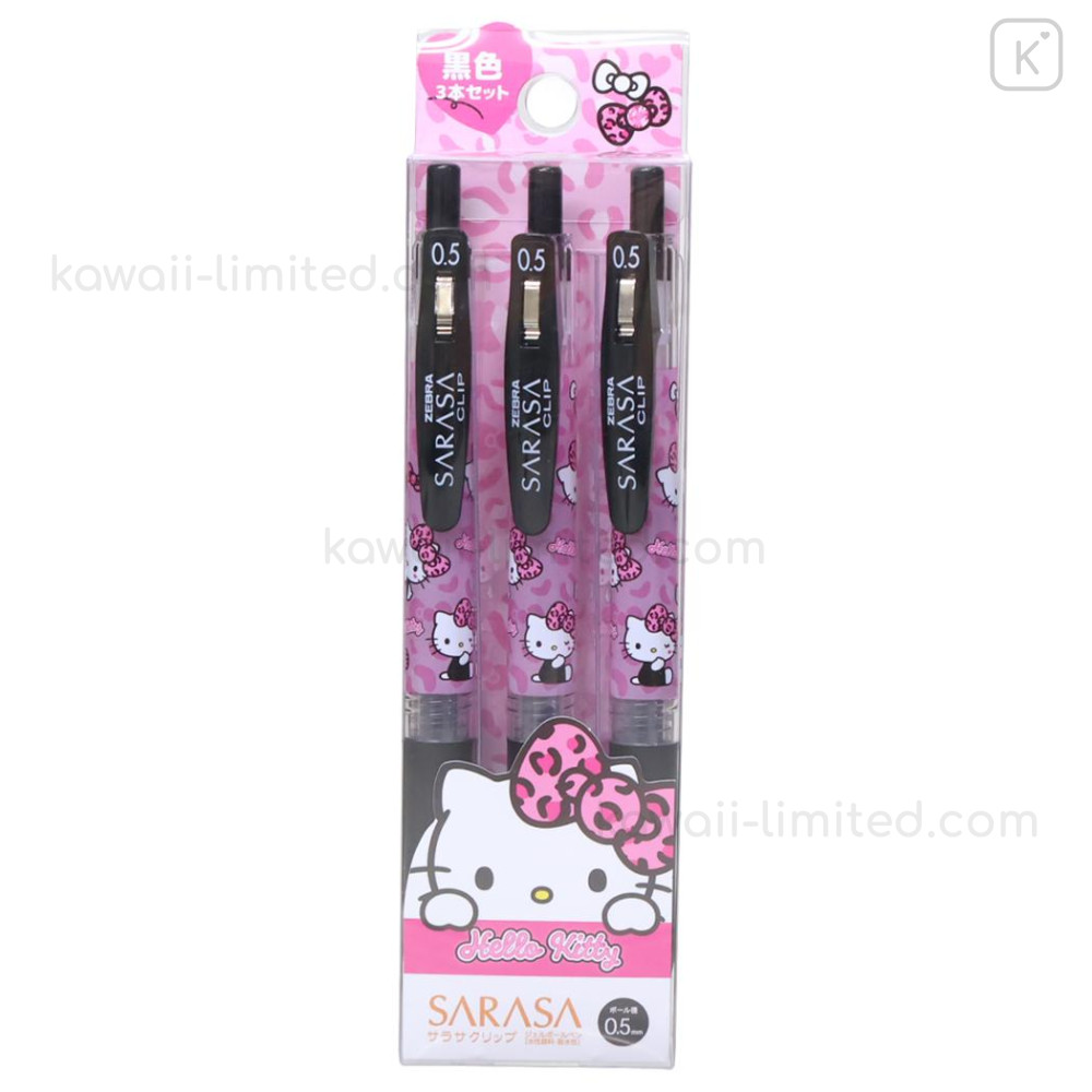 Japan Sanrio Sarasa Clip Gel Pen Set - Hello Kitty : Leopard Pink ...