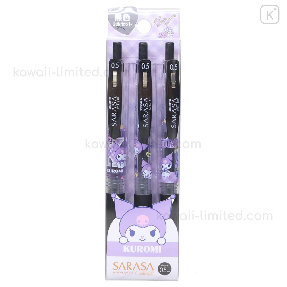 Japan Sanrio Sarasa Clip Gel Pen Set - Kuromi : Life | Kawaii Limited