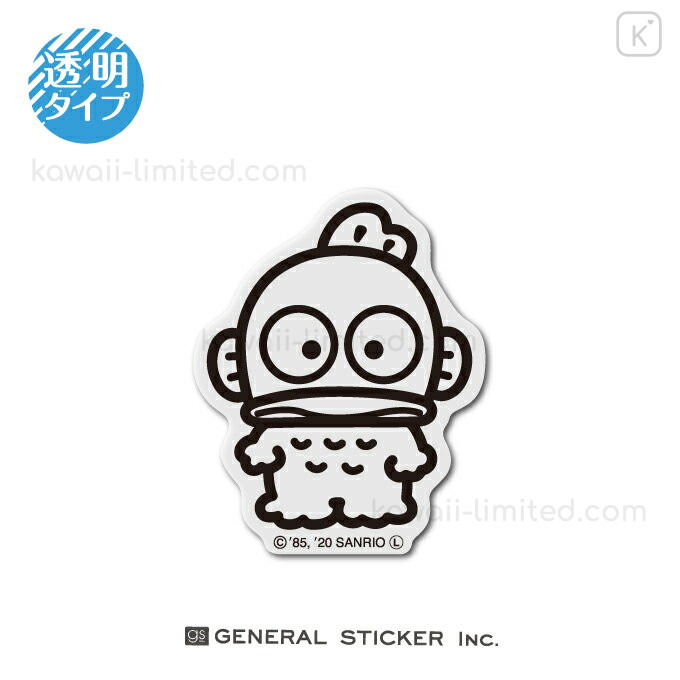 Japan Sanrio Line Art Transparent Sticker - Hangyodon | Kawaii Limited