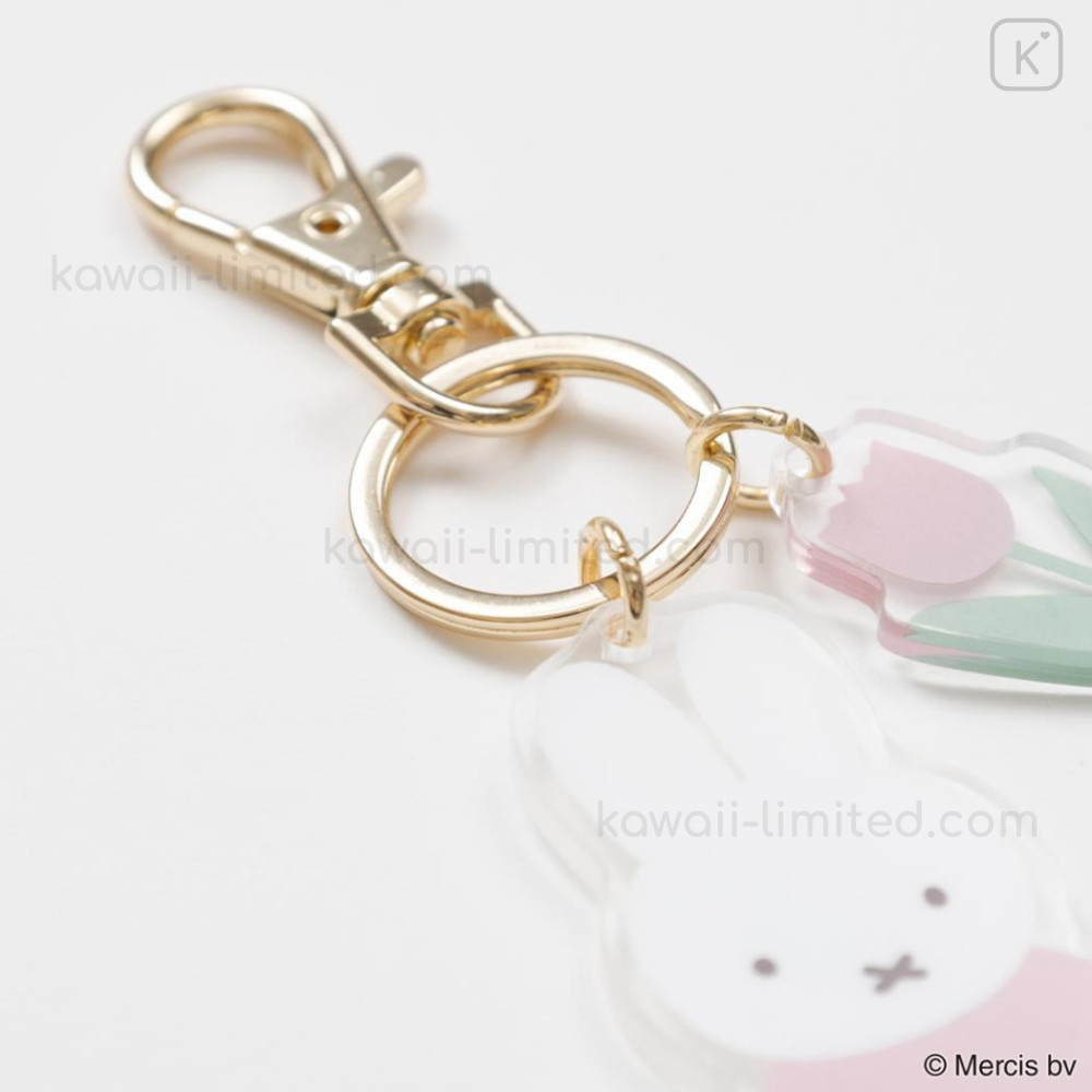 Japan Miffy Acrylic Keychain 2 Charm - Miffy : Red & Pink Tulip ...
