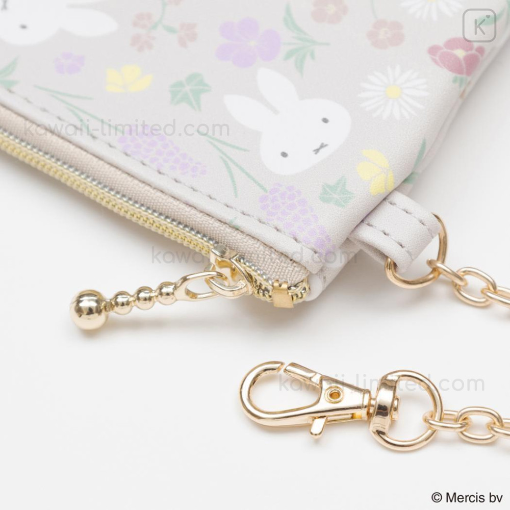 Japan Miffy Pass Case Card Holder & Coin Case - Miffy : Floral Face A ...