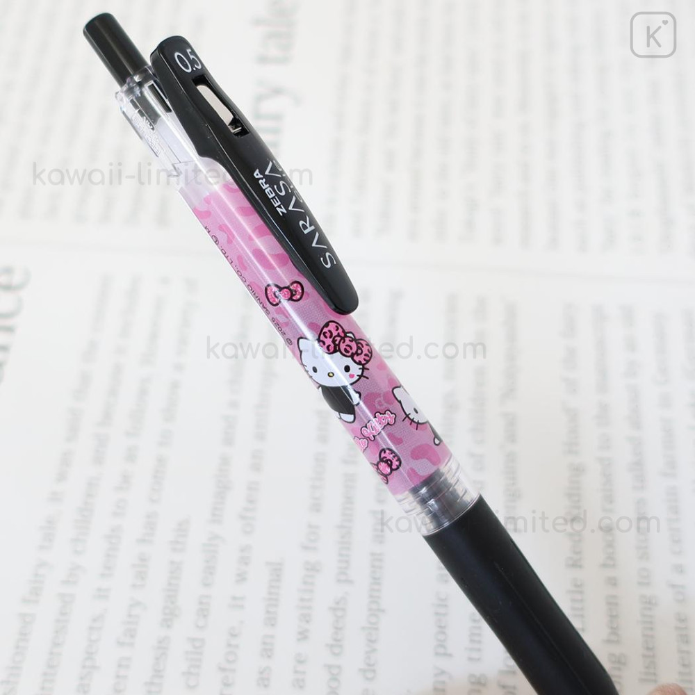 Japan Sanrio Sarasa Clip Gel Pen - Hello Kitty : Leopard Pink | Kawaii ...