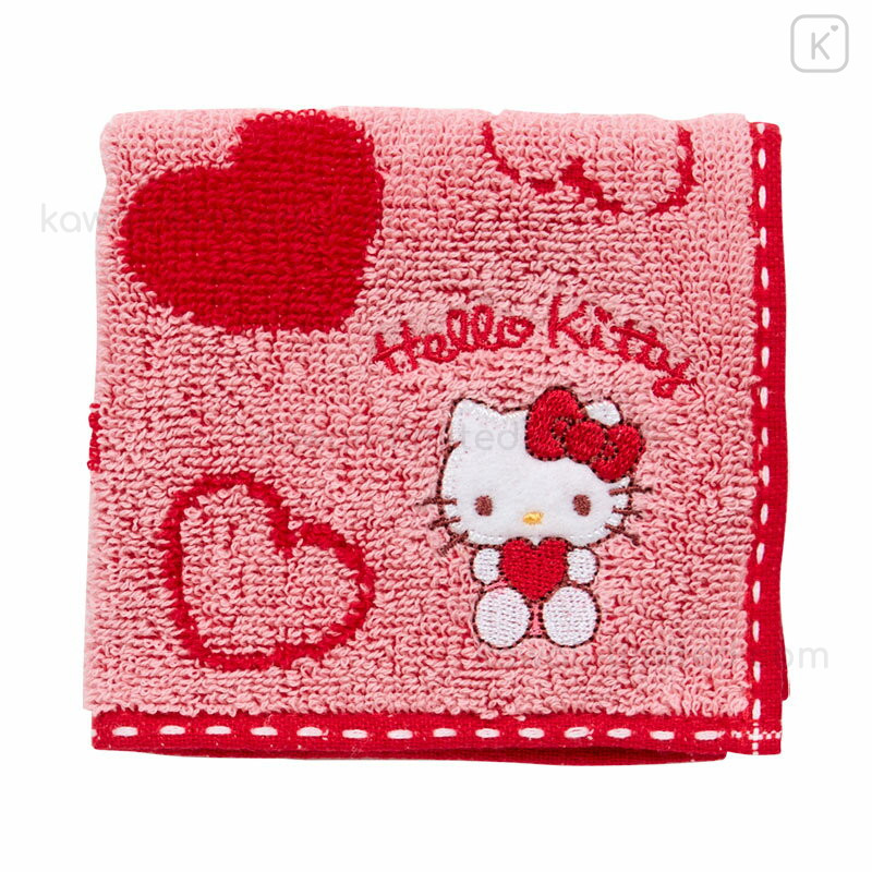 Japan Sanrio Original Petit Towel - Hello Kitty : Heart Red | Kawaii Limited