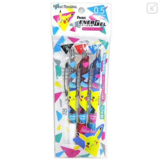 Japan Pokemon EnerGel Gel Pen Set - Pikachu | Kawaii Limited
