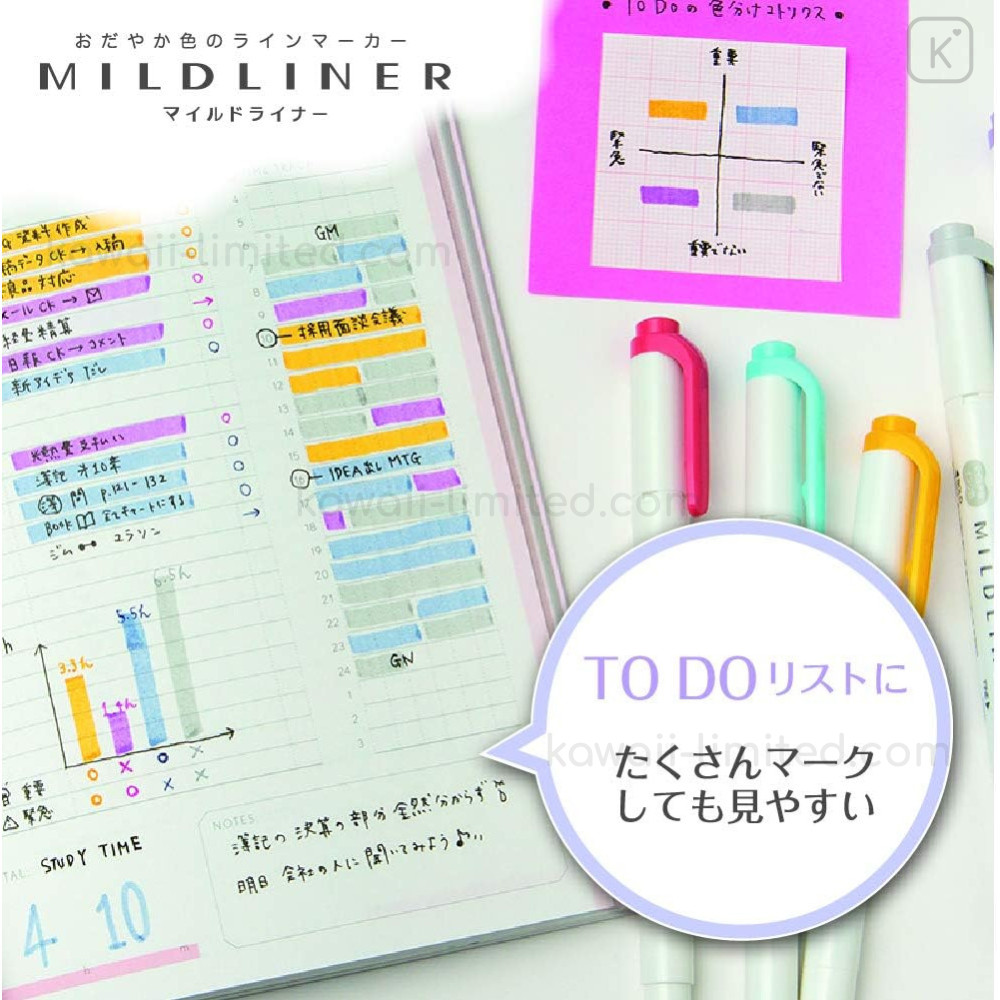 Japan Zebra Mildliner Double-sided Highlighter Set - 25 Colors | Kawaii ...