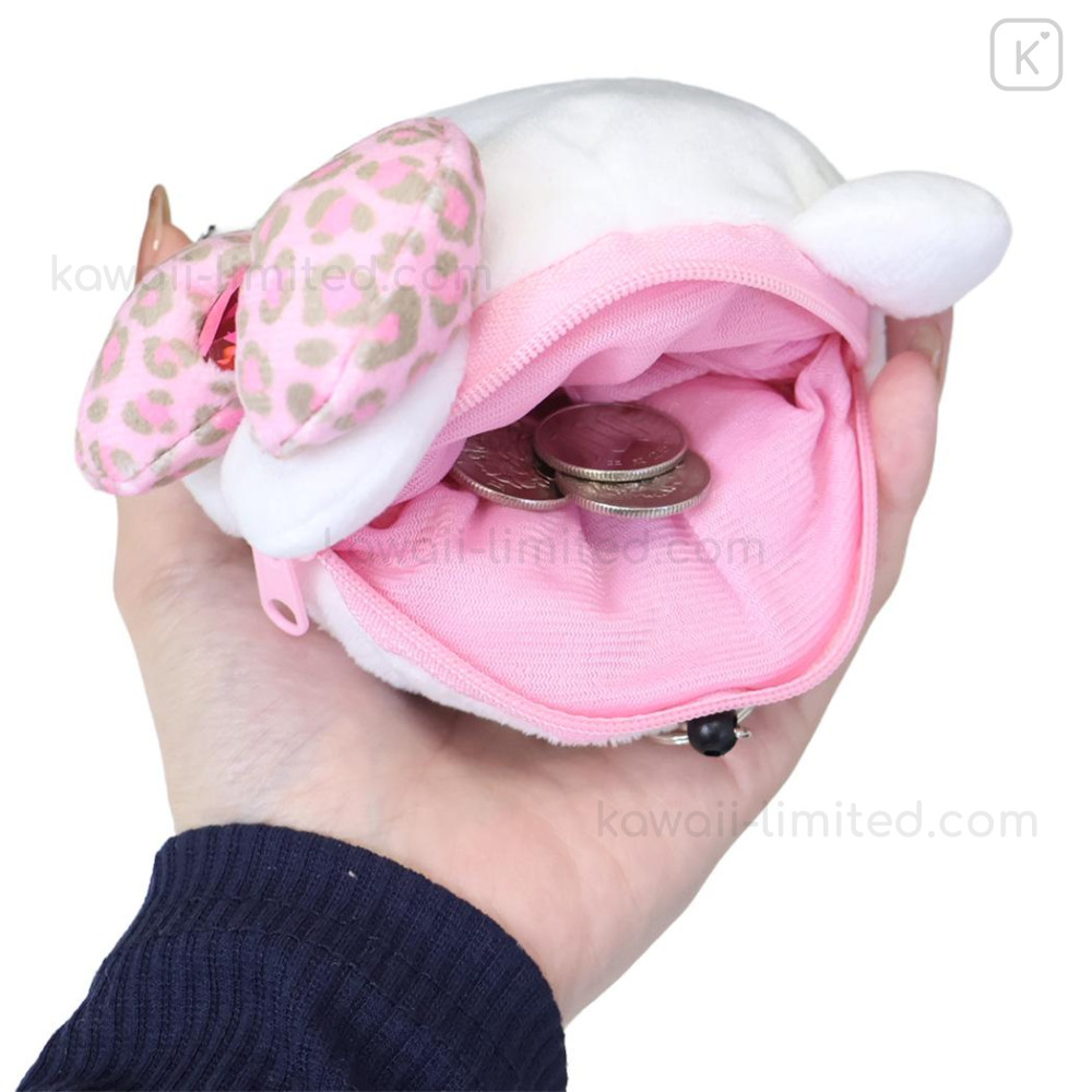 Japan Sanrio Plush Pass Case Pouch with Reel - Hello Kitty : Heart Eyes ...